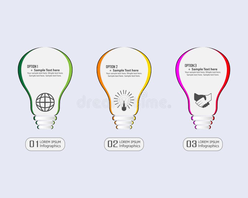 Light Bulb Graphic Design Textbook Stock Vector - Illustration of ...