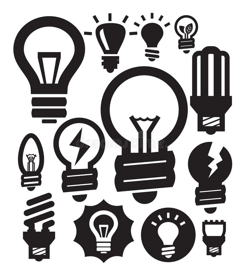 Bulbs icons stock vector. Illustration of icon, isolated - 27248721