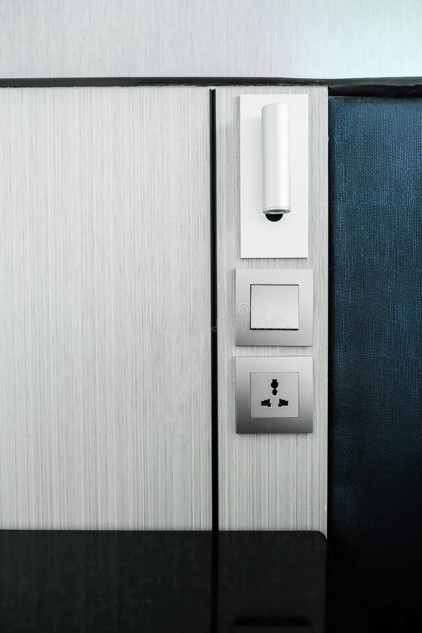 Bulbs and Switch Plugs Convenient beside the Bed. Stock Photo - Image ...