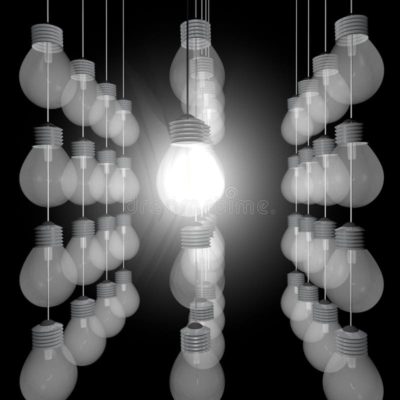 Bulbs stock illustration. Illustration of glowing, ideas - 52586146