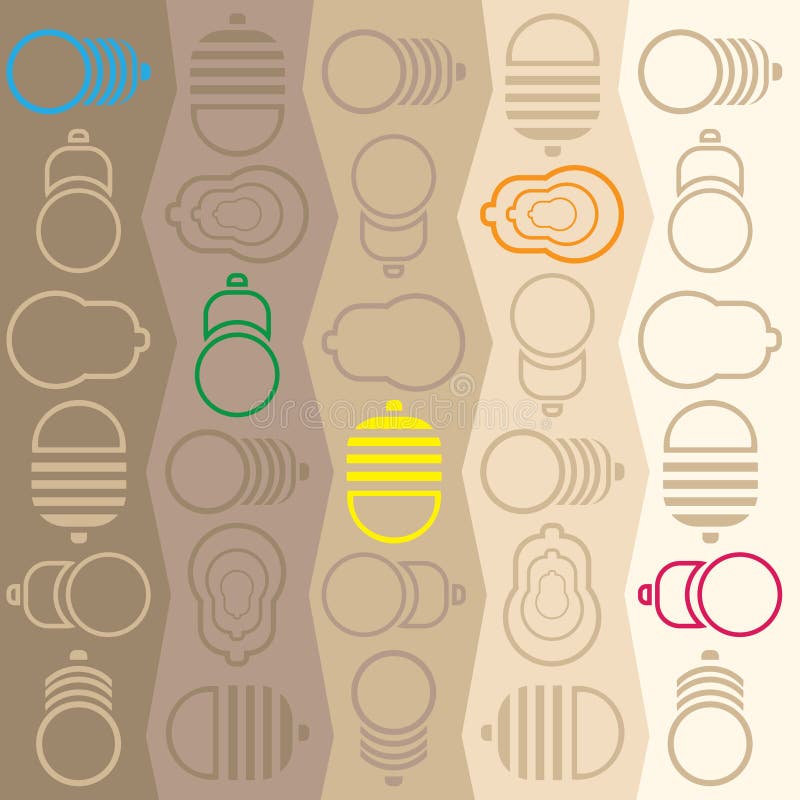 Bulbs Pattern stock illustration. Illustration of electricity - 55980917