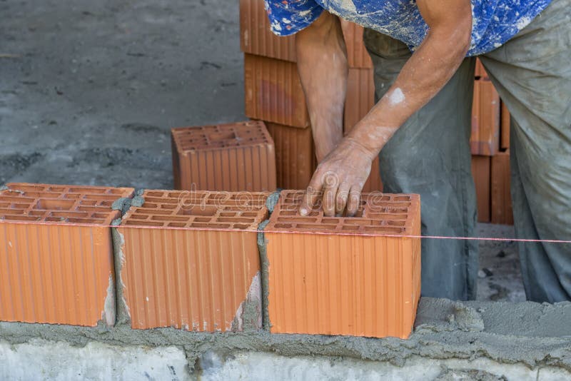 Hollow clay blocks stock image. Image of build, ceramic - 43200509