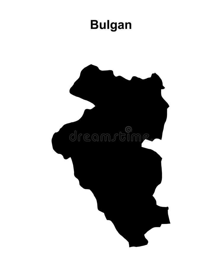 Bulgan outline map stock vector. Illustration of tourism - 360610619