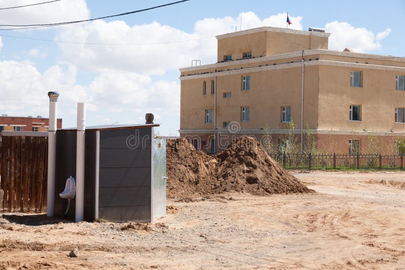 Bulgan Town Buildings View, Mongolia Stock Photo - Image of desertic ...