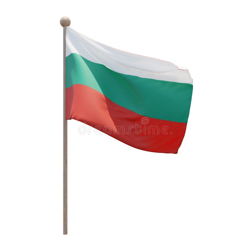 Bulgaria 3D flagpole stock illustration. Illustration of pair - 255115071
