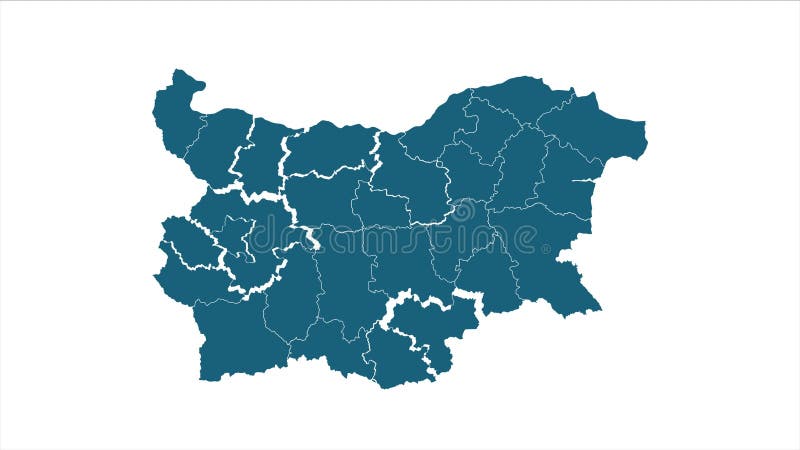 Bulgaria Drawing Coloured Map Isolated on White Stock Footage - Video ...