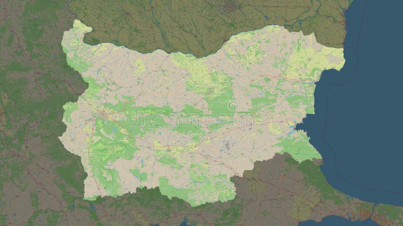Bulgaria Highlighted. Topo Standard Stock Illustration - Illustration ...