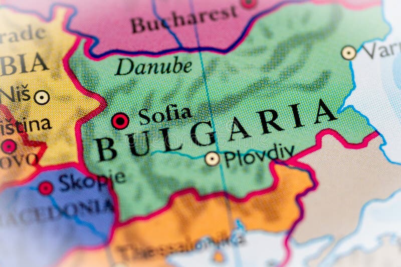 Bulgaria Highlighted on a World Map Stock Image - Image of highlighted ...
