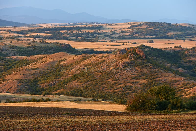 Bulgaria Landscape at Sunset Stock Photo - Image of land, landscape ...
