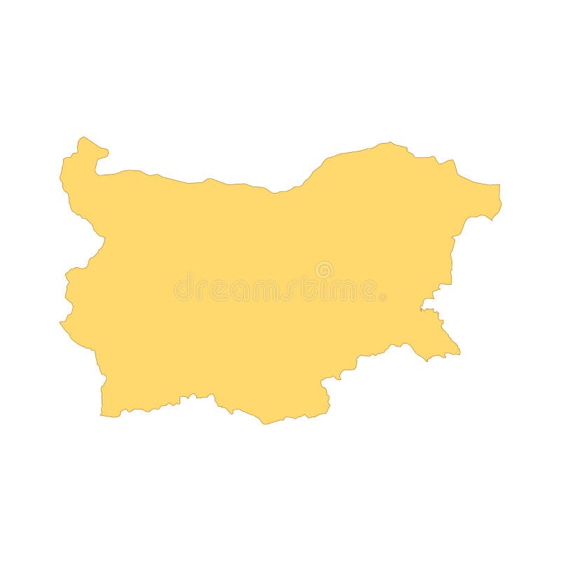 Bulgaria Map Color Line Element. Border of the Country Stock Vector ...