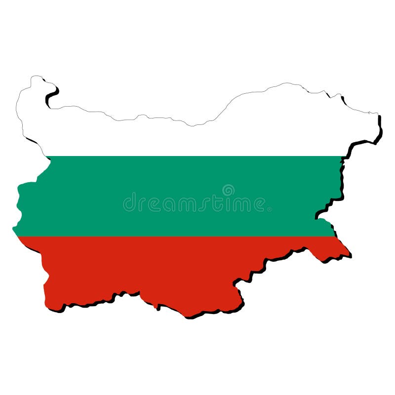 Bulgaria map flag stock vector. Illustration of bulgarian - 8130515