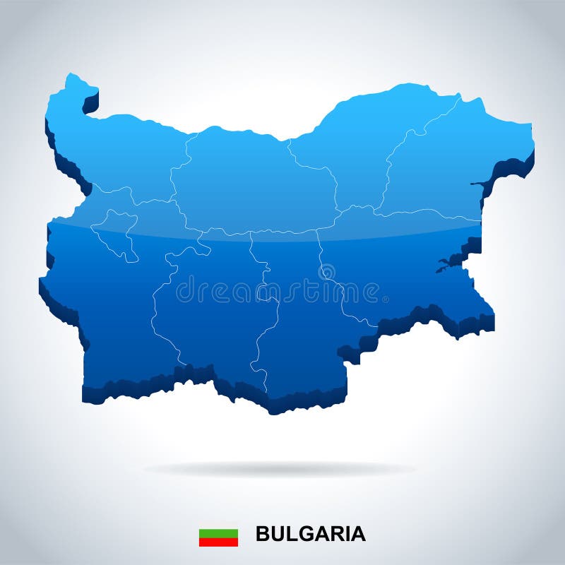 Bulgaria - Map and Flag - Detailed Vector Illustration Stock ...