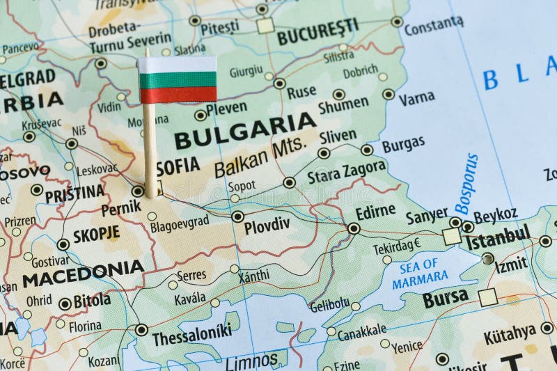 Bulgaria map flag pin stock image. Image of international - 48773921