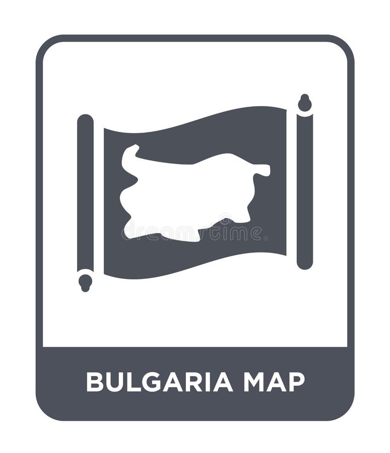 Bulgaria Map Icon in Trendy Design Style. Bulgaria Map Icon Isolated on ...