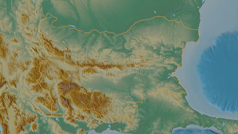 Bulgaria - Overview. Relief Stock Illustration - Illustration of ...