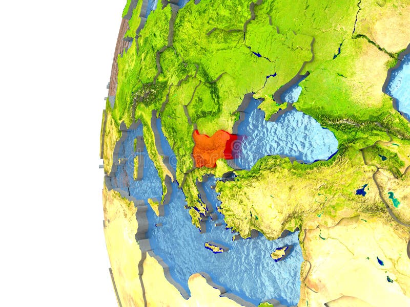 Bulgaria in red stock illustration. Illustration of europe - 83653892