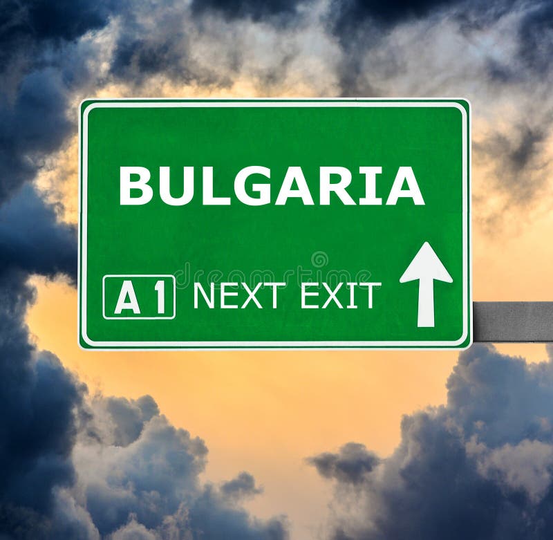 BULGARIA Road Sign Isolated on White Stock Photo - Image of holiday ...