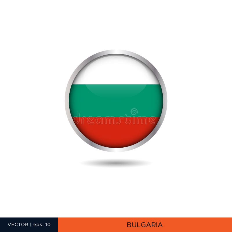 Bulgaria Round Flag Vector Design. Stock Vector - Illustration of ...