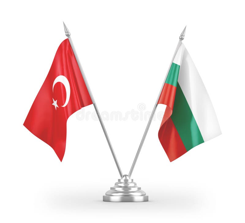 Bulgaria and Turkey Turkish Flags, Obsolete Torn Weathered, Crisis ...
