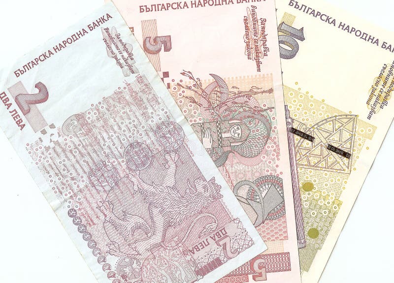 Bulgarian Banknotes - 2, 5, 10 Bulgarian Leva Stock Photo - Image of ...