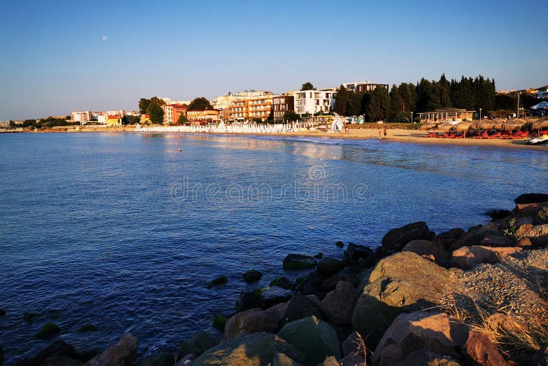 Bulgarian Black Sea in Ravda Village Stock Image - Image of splash ...