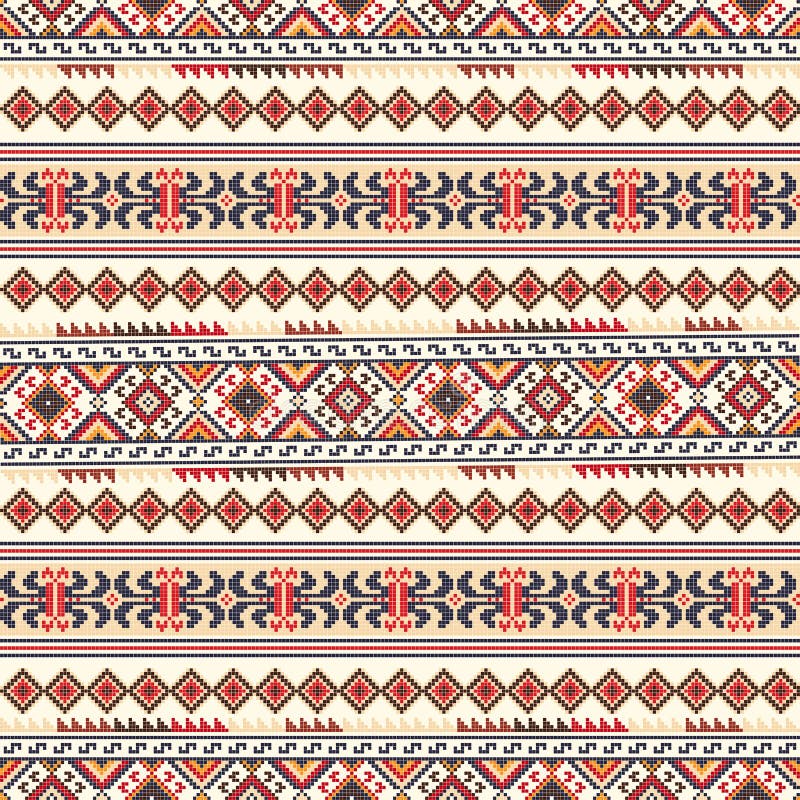 Bulgarian Embroidery Pattern 3 Stock Vector - Illustration of seamless ...