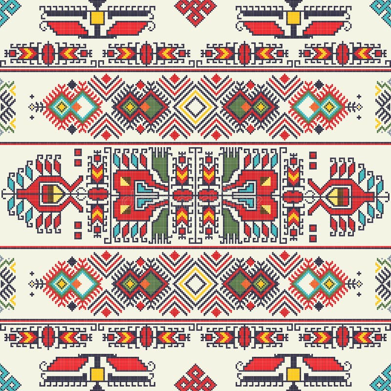 Bulgarian Embroidery Pattern 8 Stock Vector - Illustration of banner ...