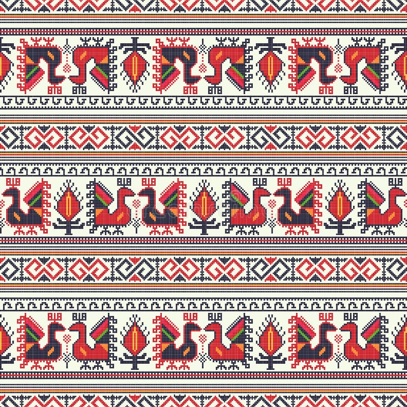 Bulgarian Embroidery Pattern 14 Stock Vector - Illustration of graphic ...