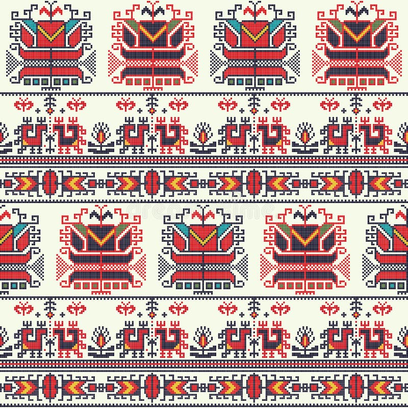 Bulgarian Embroidery Pattern 15 Stock Vector - Illustration of decor ...