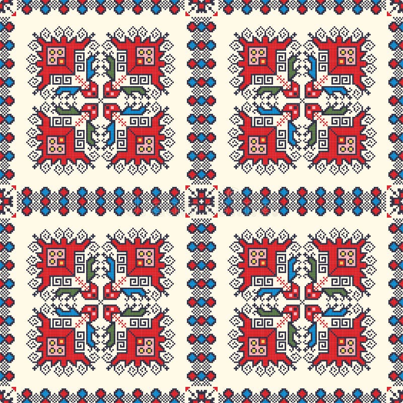 Bulgarian Embroidery Pattern 19 Stock Vector - Illustration of graphic ...