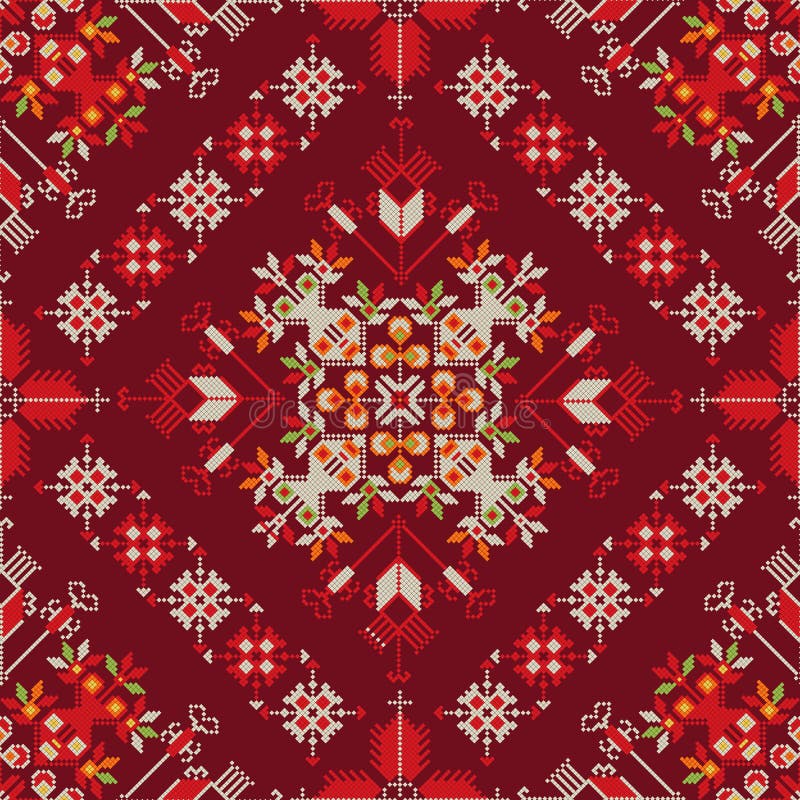 Bulgarian Embroidery Pattern 23 Stock Vector - Illustration of abstract ...