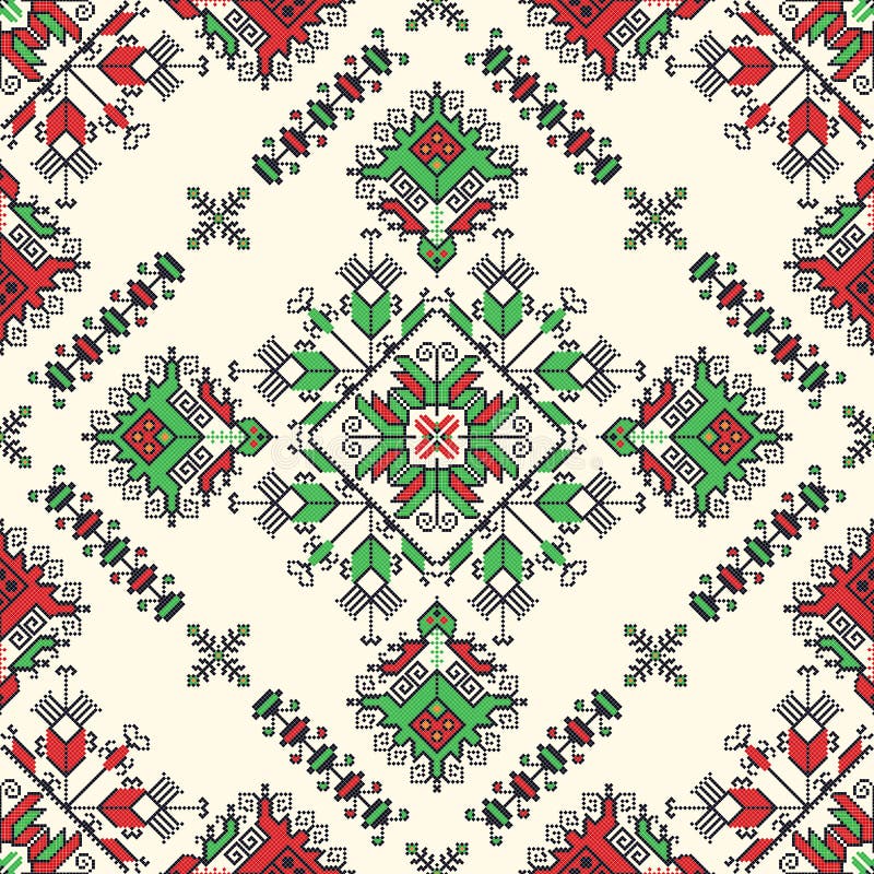 Bulgarian Embroidery Pattern 24 Stock Vector - Illustration of graphic ...