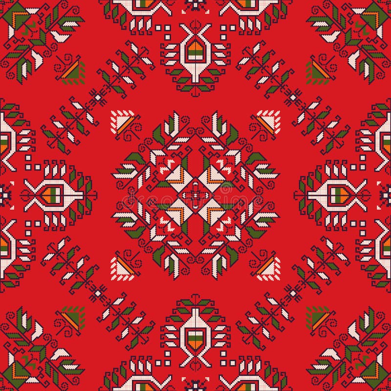 Bulgarian Embroidery Pattern 26 Stock Vector - Illustration of element ...