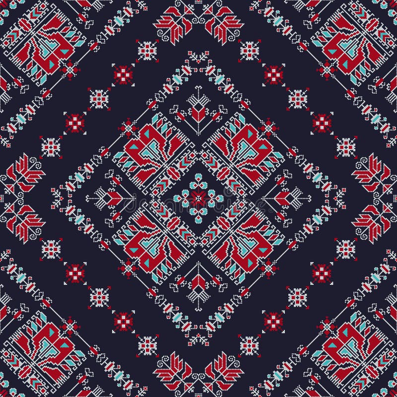 Bulgarian Embroidery Pattern 27 Stock Vector - Illustration of carpet ...