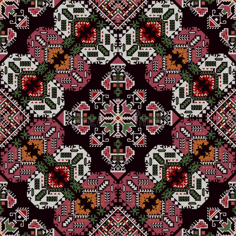 Bulgarian Embroidery Pattern 92 Stock Vector - Illustration of ...