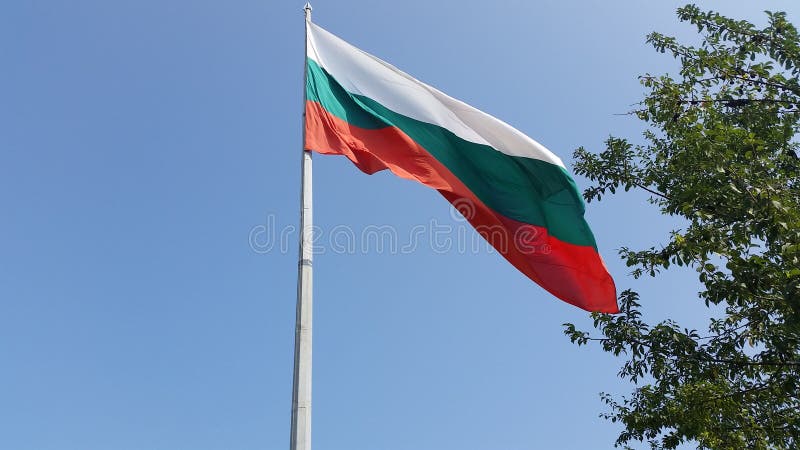 Bulgarian flag in border stock image. Image of coast - 92439281