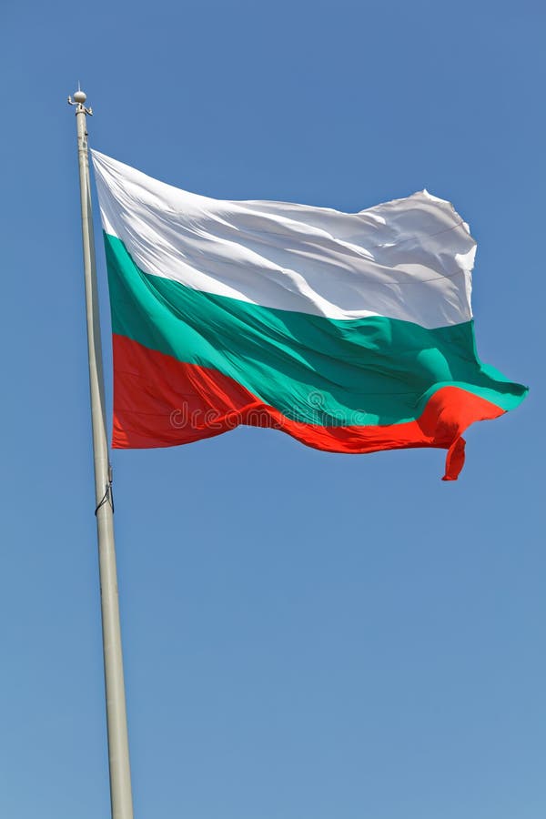 Bulgarian flag stock image. Image of flag, wind, emblem - 88825153