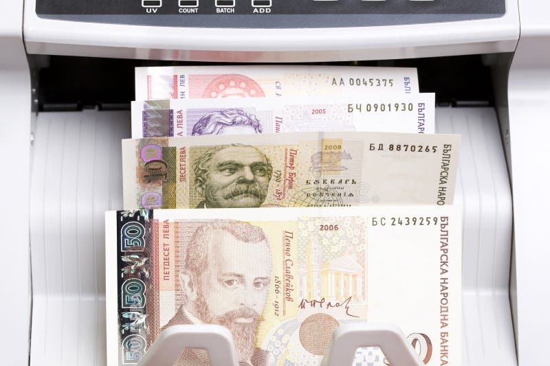 Bulgarian Lev in the Counting Machine Stock Image - Image of economy ...