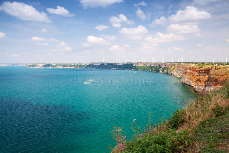Bulgarien, Schwarzes Meer Landschaft Von Kaliakra-Landspitze Stockbild ...