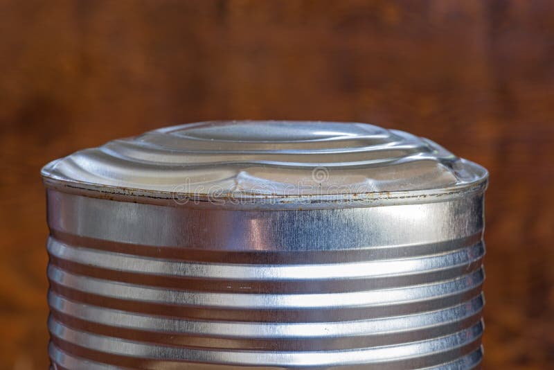 Bulging Can End stock image. Image of damaged, view - 209542093