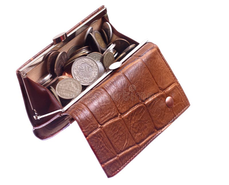 Bulging purse stock photo. Image of collector, leather - 12205616