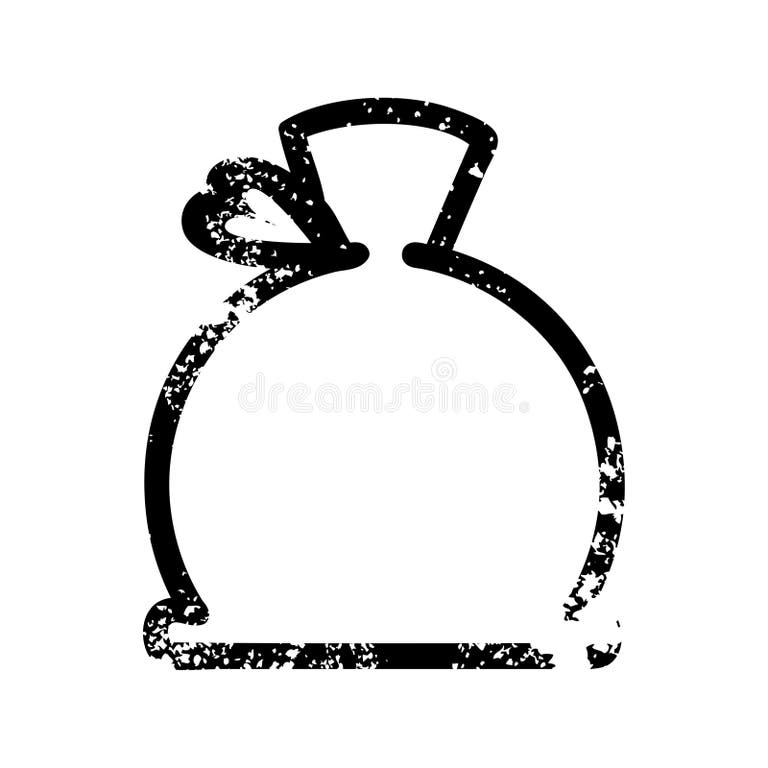 Bulging Sack Distressed Icon Stock Vector - Illustration of clip ...
