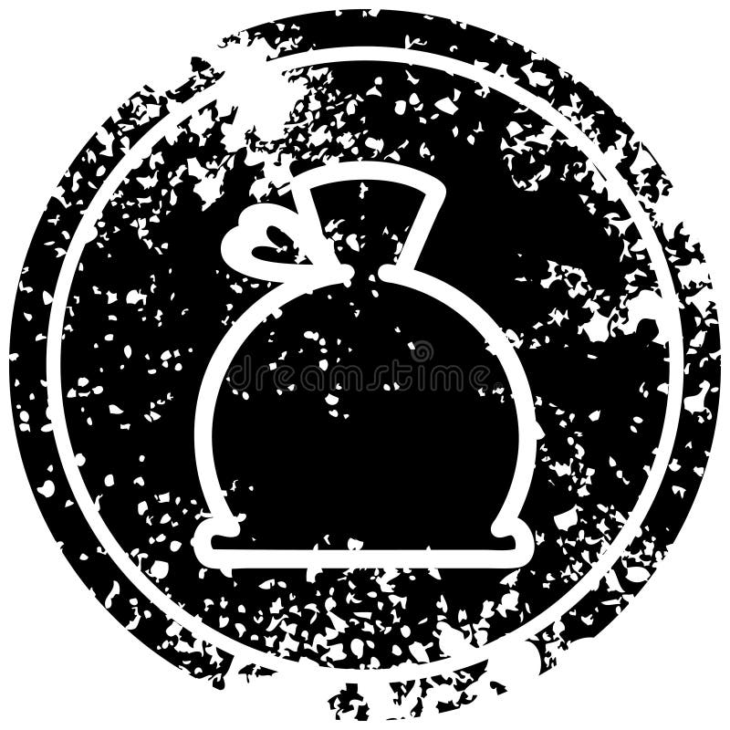 Bulging Sack Distressed Icon Stock Vector - Illustration of distressed ...