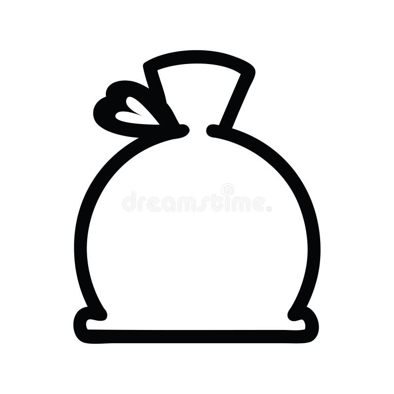 Bulging sack icon stock vector. Illustration of clip - 147623456