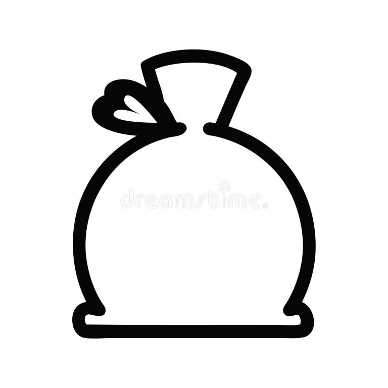 Bulging sack icon stock vector. Illustration of clip - 147623456