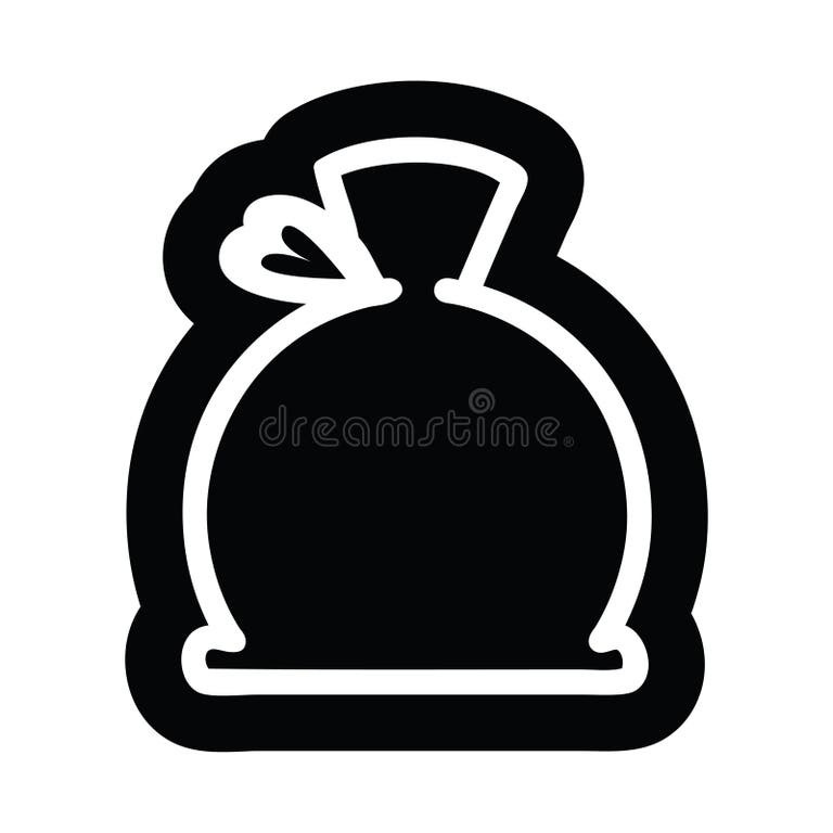 Bulging sack icon stock vector. Illustration of line - 149238650
