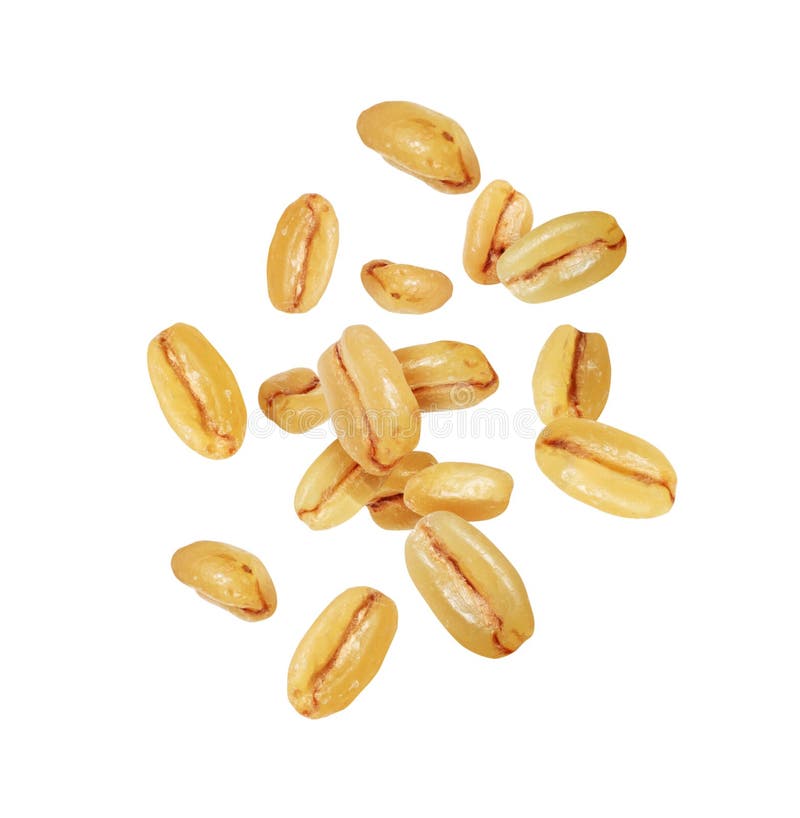 Bulgur Grains Levitate in the Air Isolated on a White Background ...