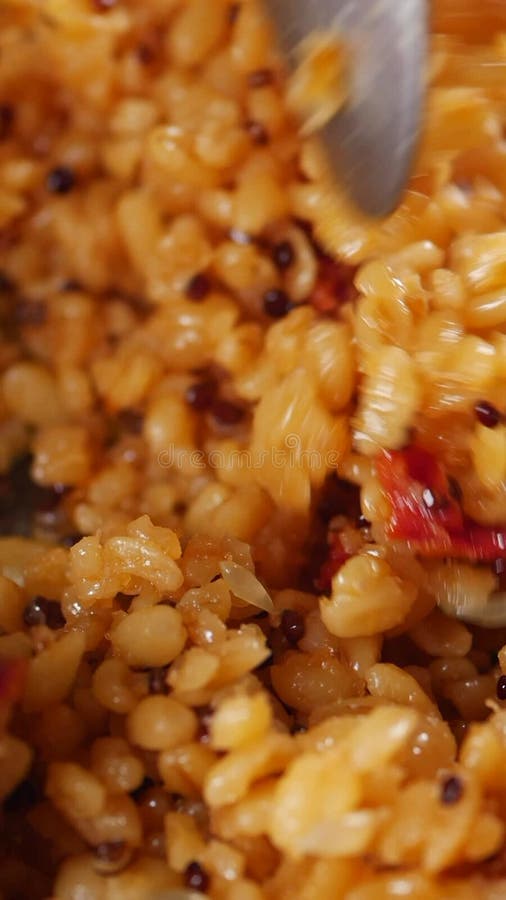 Bulgur Rice with Tomato on a Plate , Stock Footage - Video of seed ...