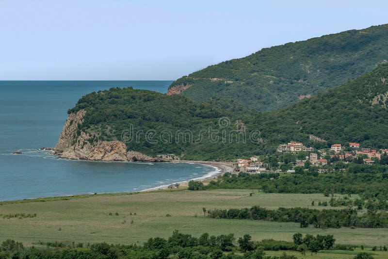 Buljarica Bay in Budva, Montenegro Stock Image - Image of cliff, crna ...