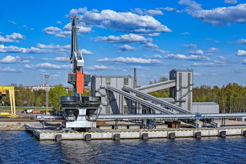Bulk cargo terminal stock photo. Image of latvia, industrial - 72442272